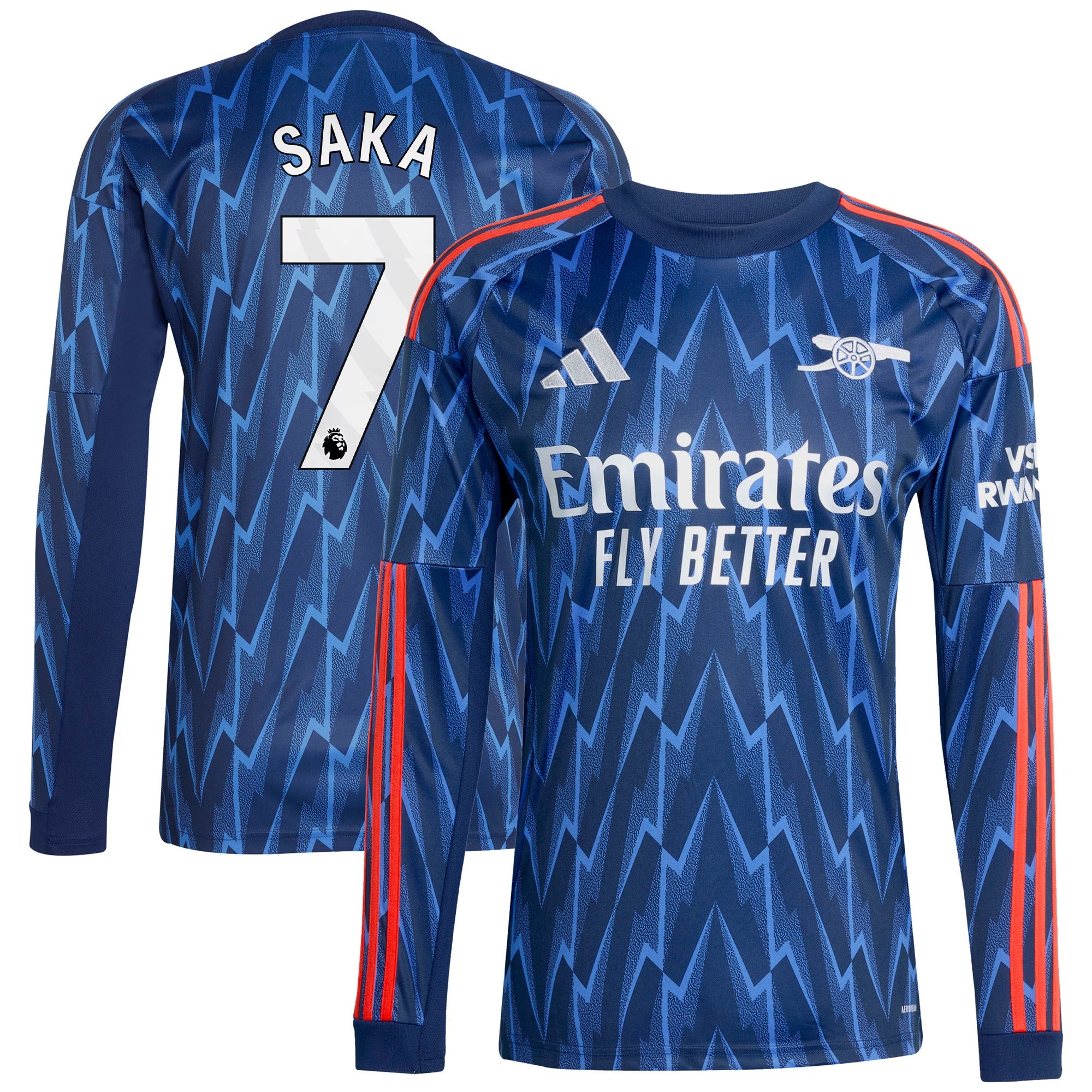 Bukayo Saka 2025/26 Arsenal Away Jersey – Long Sleeve | adidas